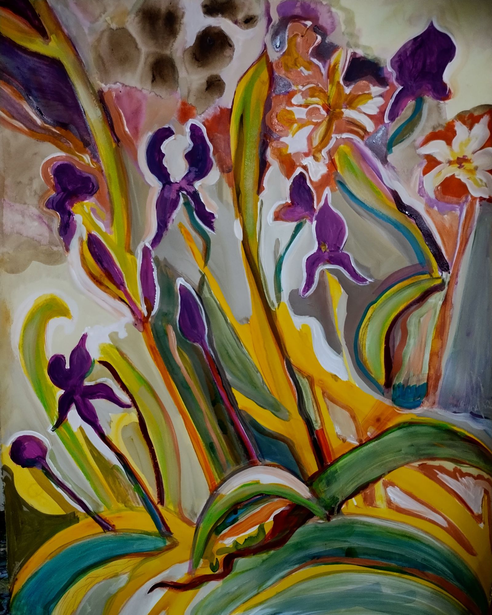 Art Deco Irises – Joyce Lieberman